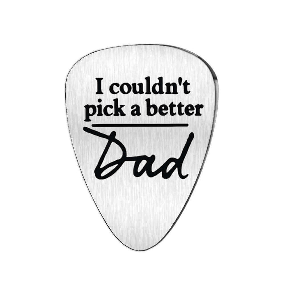 I couldn't pick a better dad guitar pick keychain