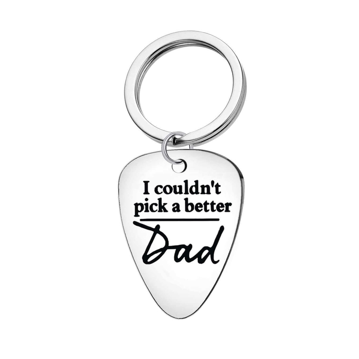 I couldn't pick a better dad guitar pick keychain