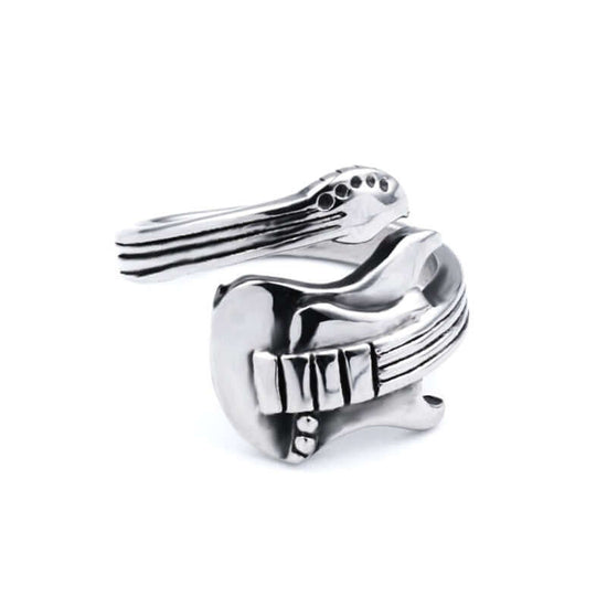 Retro 3D Premium Guitar design ring – guitarmetrics