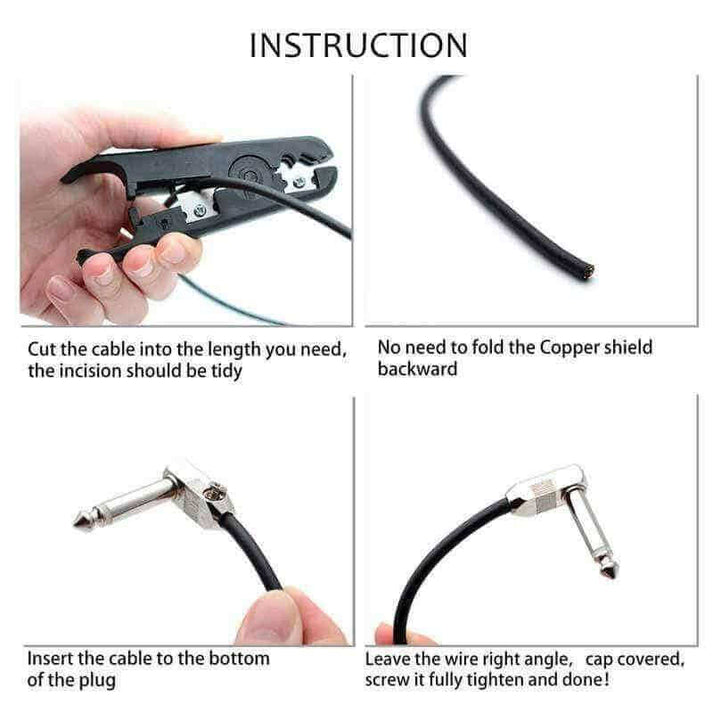 Guitar pedal patch cable kit set